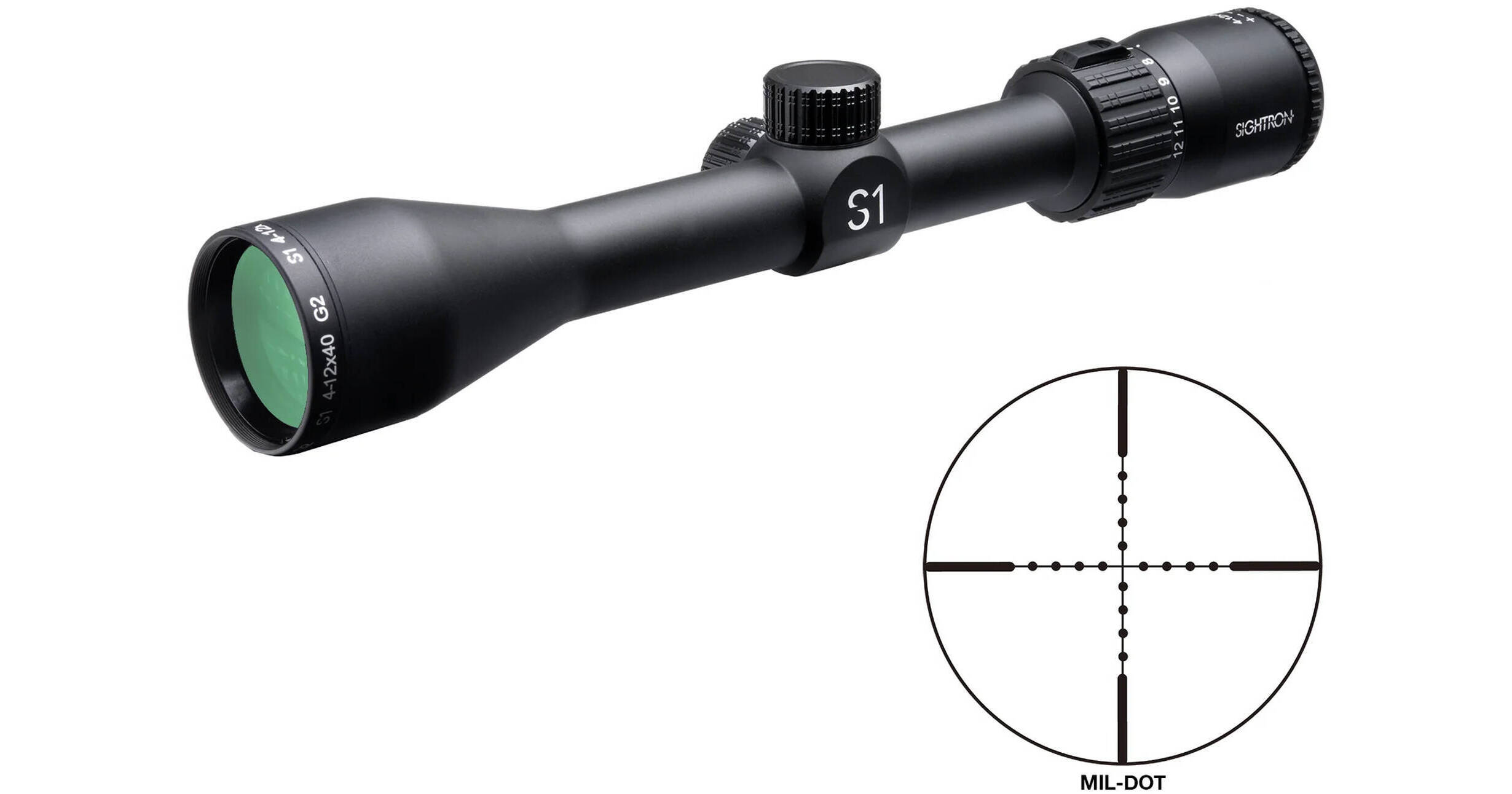 Sightron 4-12x40 S1 G2 Riflescope (Mil-Dot Reticle) 32009 B&H