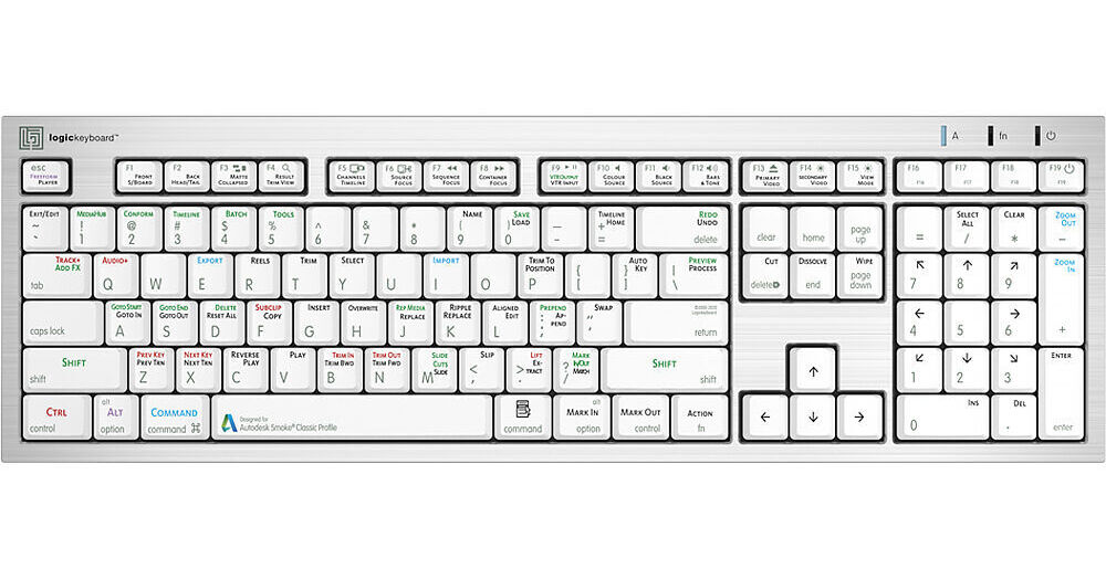 Logickeyboard ALBA Keyboard for Autodesk SMOKE LKB-SMOKE-CWMU-US