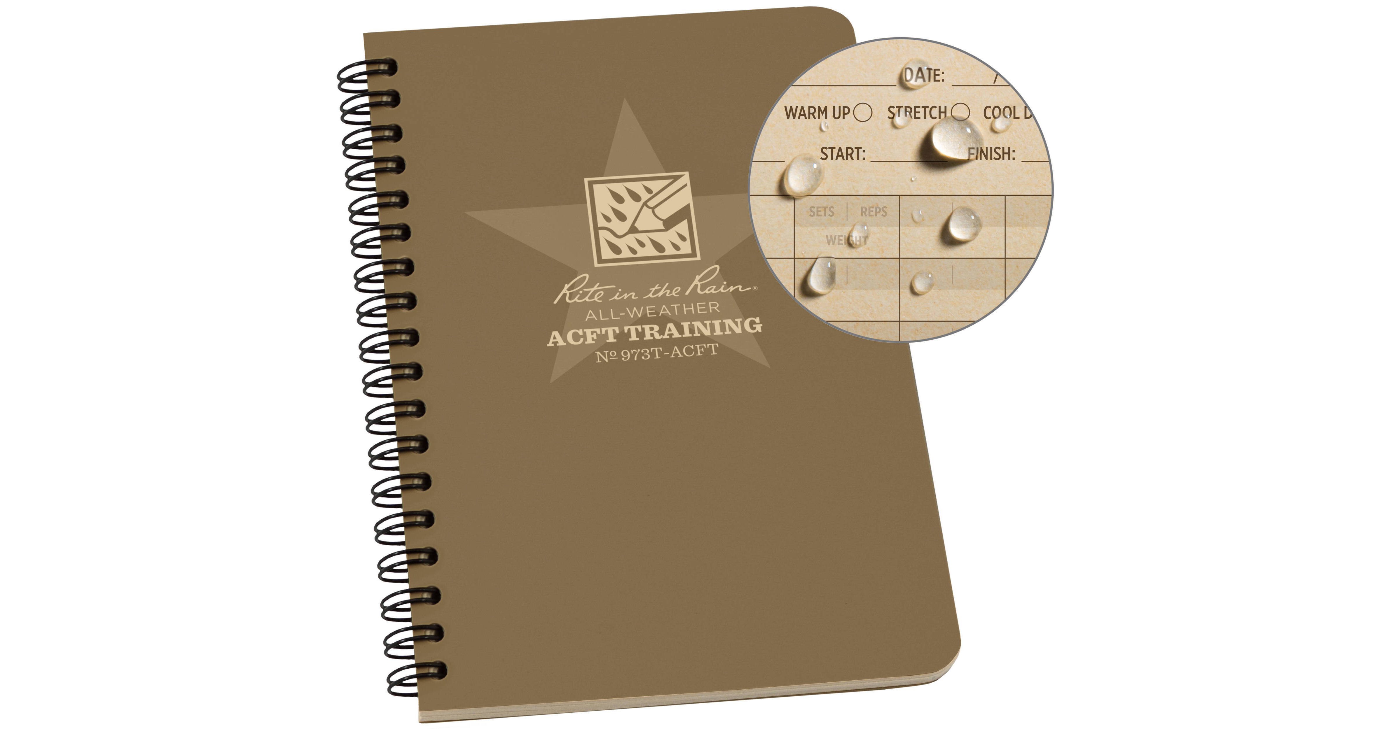 Rite in the Rain ACFT Training Spiral Notebook 973T-ACFT B&H