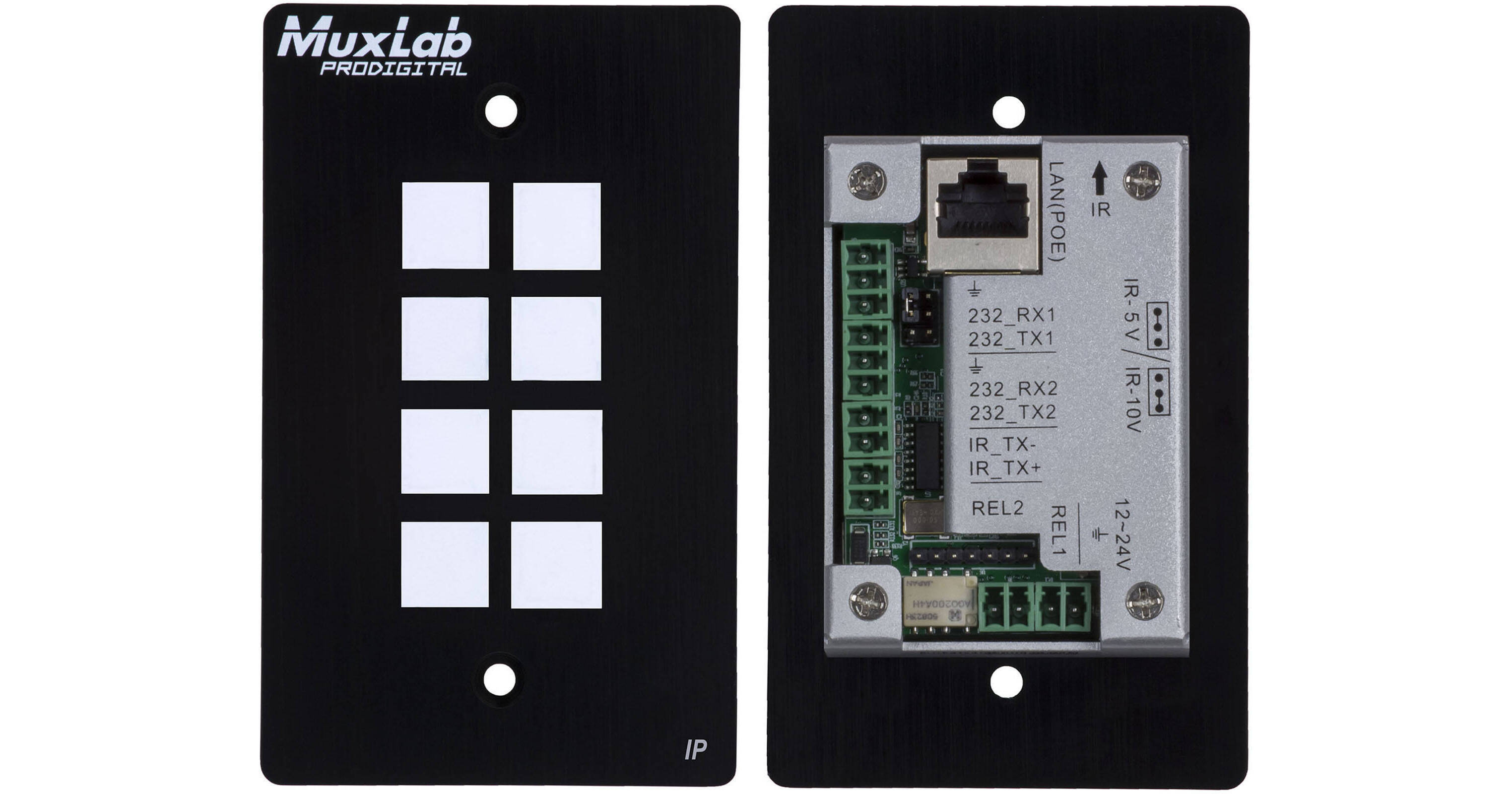 MuxLab 8-Button IP PoE Control Panel 500816-IP-V2 B&H Photo Video