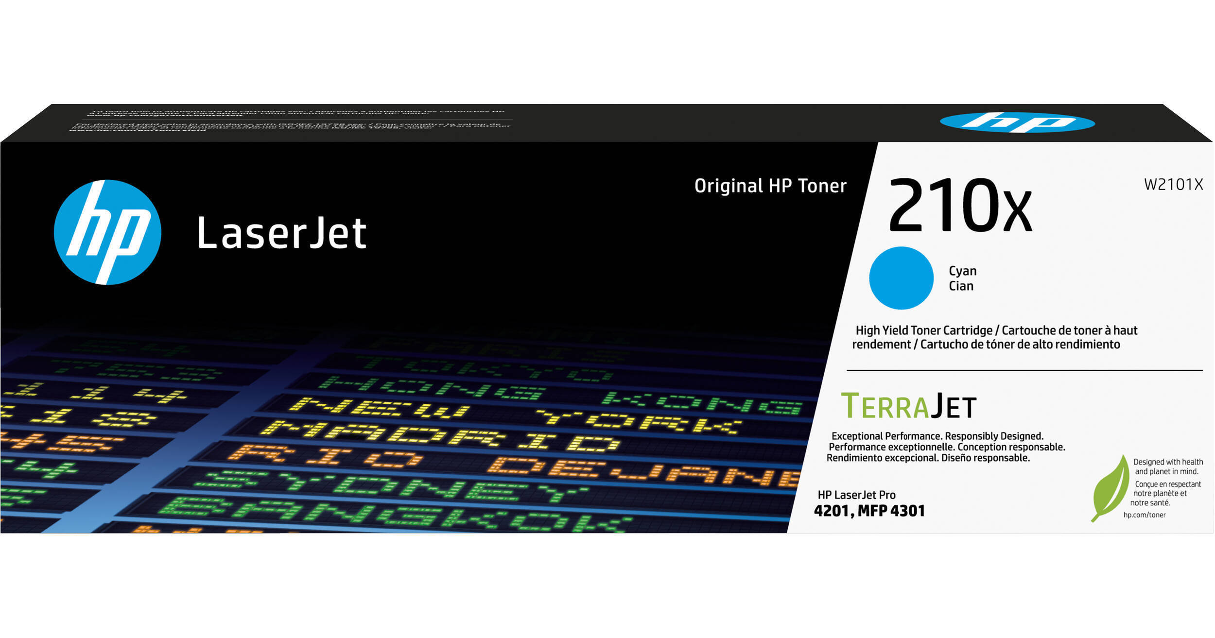 HP 210X High-Yield Cyan Laser Toner Cartridge W2101X B&H Photo