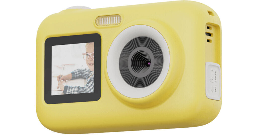 SJCAM FunCam+ Dual-Screen Action Camera for Kids (Yellow)
