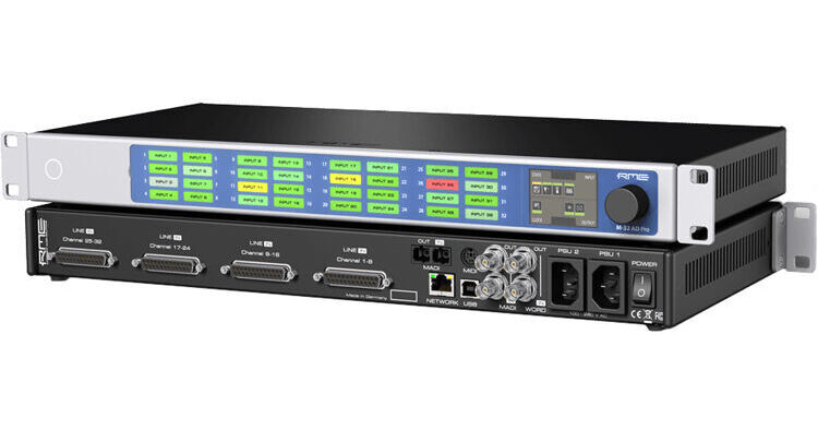 RME M-32 Pro AVB AD 32-Channel Analog to MADI & M-32 PRO AVB AD