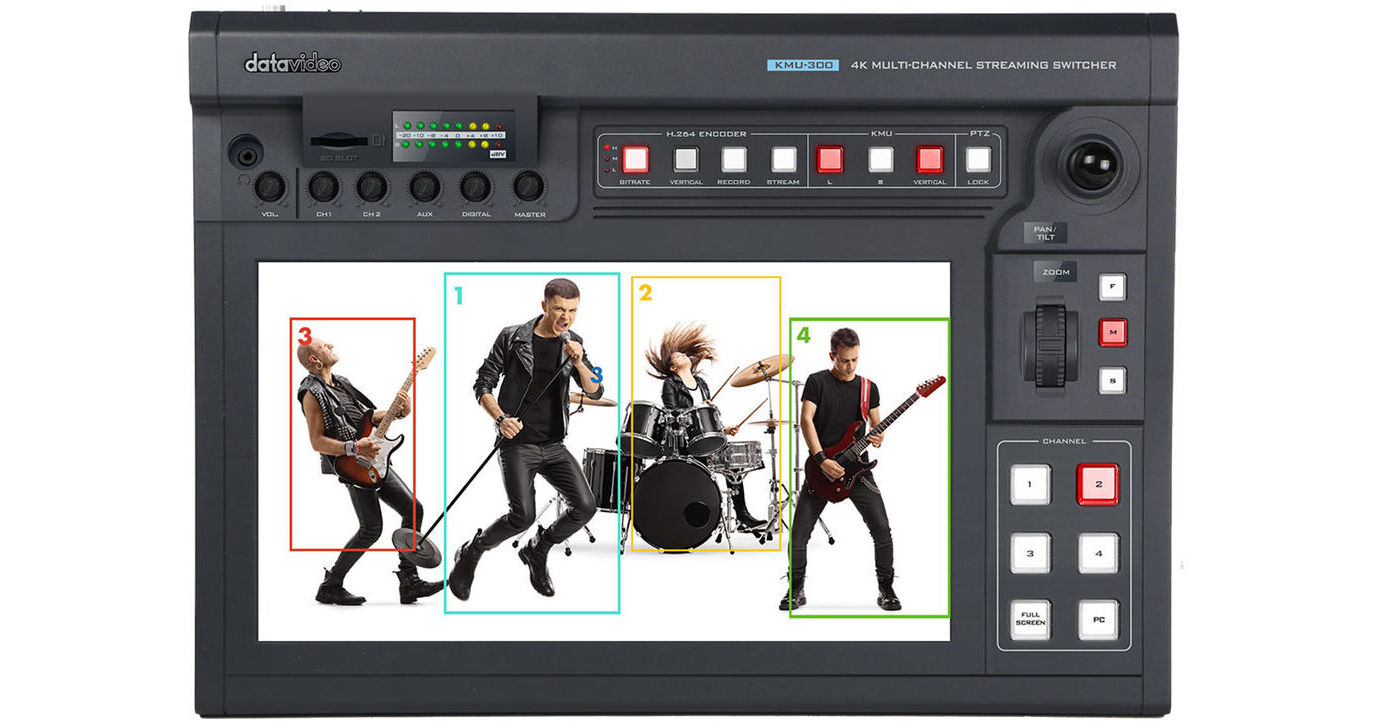 Datavideo 4K Multi-Camera Processing Switcher KMU-300 B&H Photo