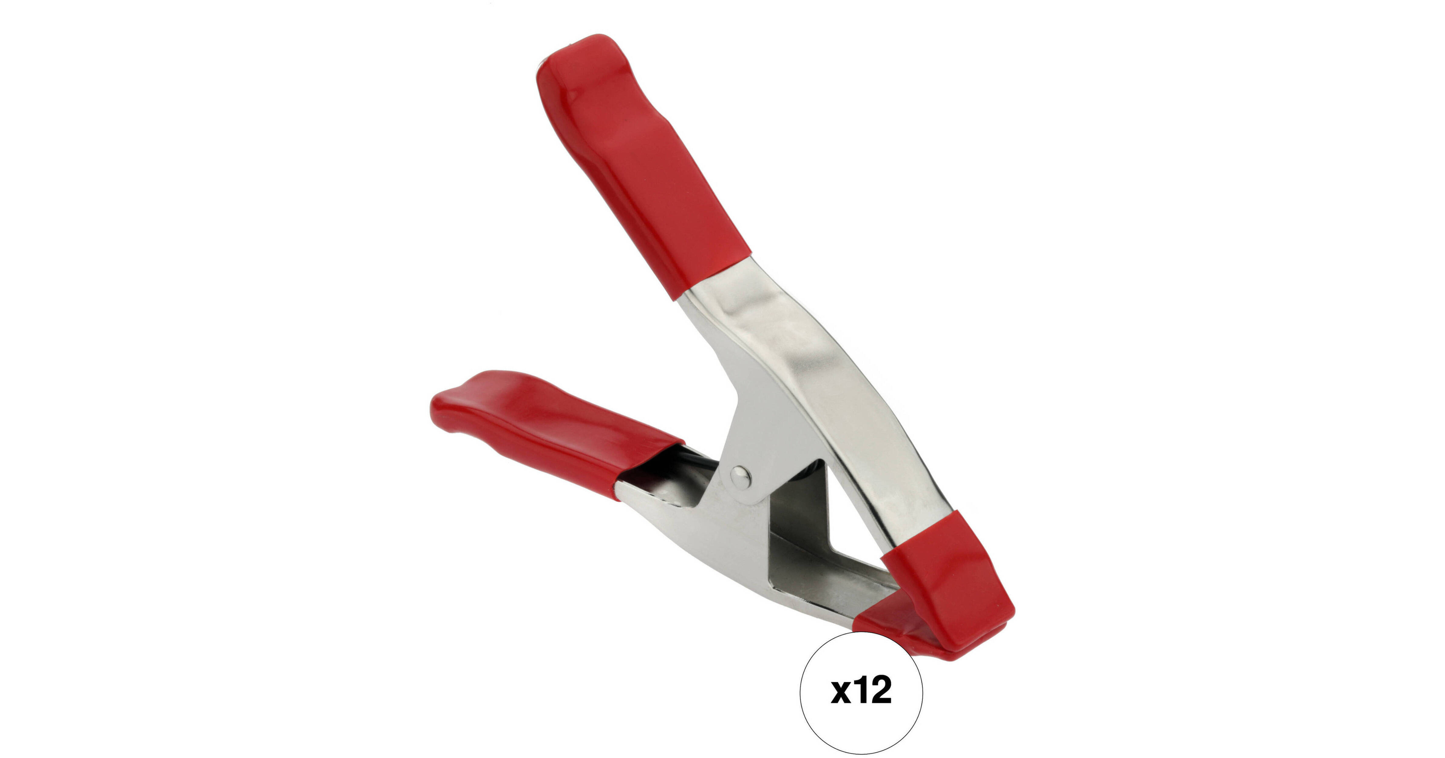 Impact 3" Steel Spring A-Clamp Kit (Red, 12-Pack) B&H Photo