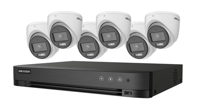 Hikvision Turbo HD ColorVu Kit with 8-Channel DVR & 6