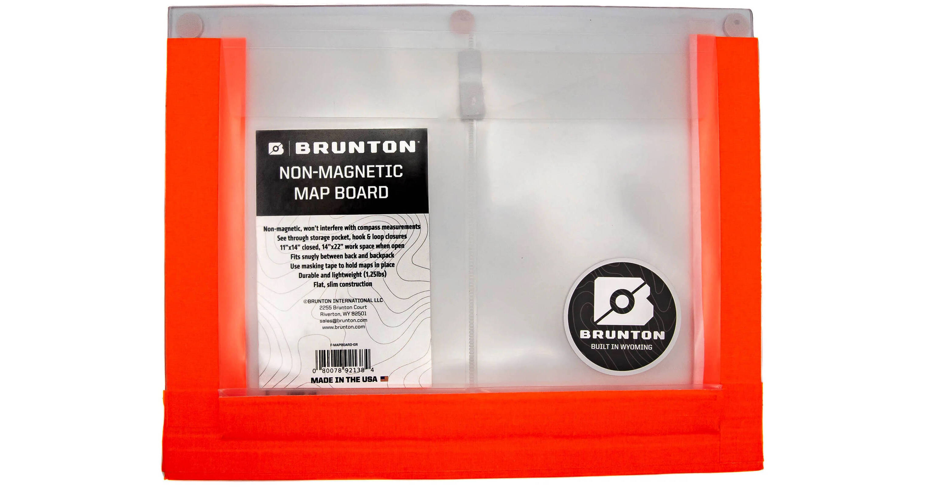 Brunton Non-Magnetic Map Board (Orange) F-MAPBOARD-OR B&H Photo