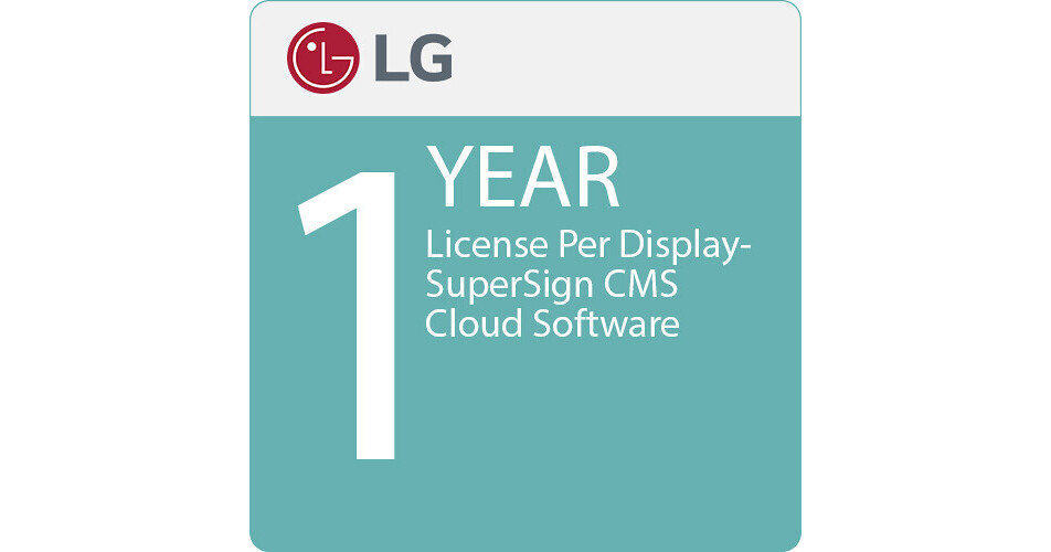LG SuperSign Cloud CMS (1-Year License Per Display)