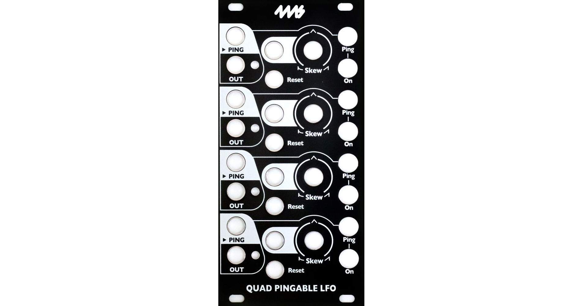 4ms Quad Pingable LFO Eurorack Module Faceplate QUADPINGABLELFO