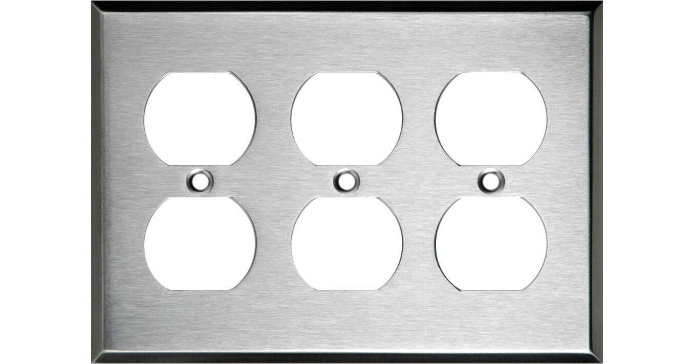 My Custom Shop 3-Gang Triple Duplex Stainless Steel Wall 97103