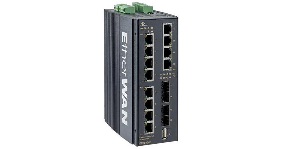 EtherWAN EX78900E Series Hardened Managed 8-Port EX78924E-0VB