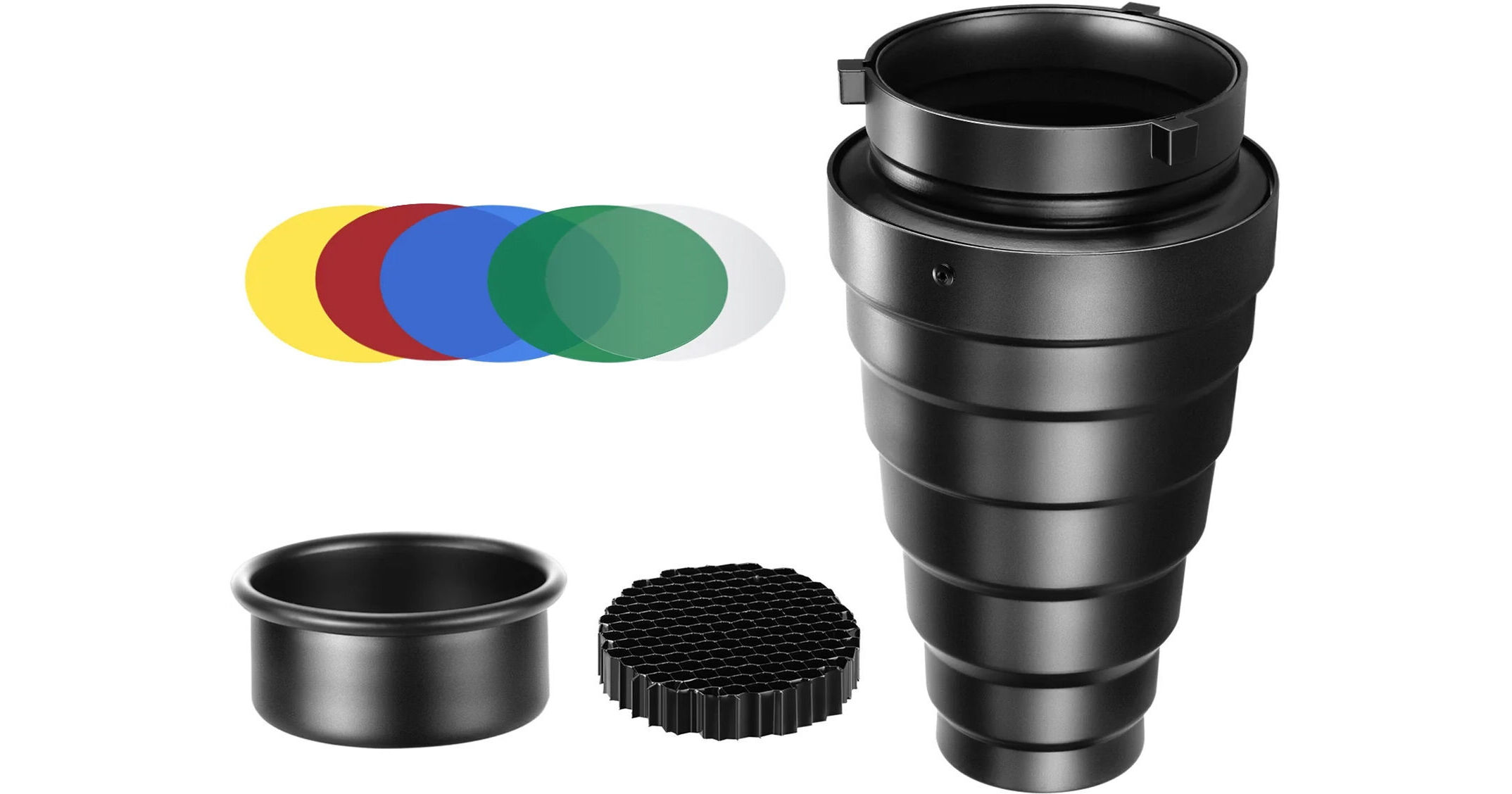 Neewer Aluminum Conical Snoot Kit with Honeycomb Grid 66600280