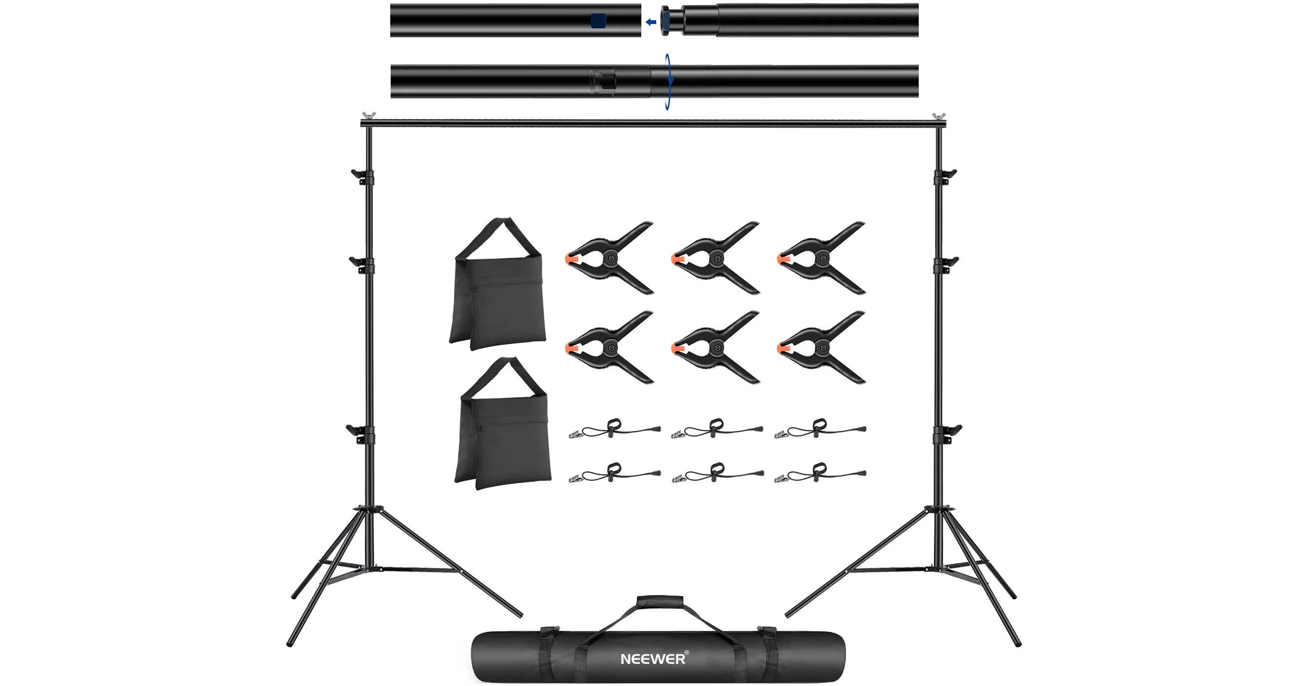Neewer Adjustable Backdrop Stand Kit (8.5 x 10') 66601268 B&H