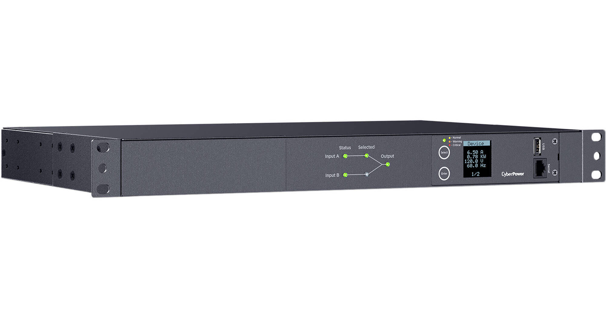 CyberPower PDU24002 Metered ATS PDU (20A, 100 to 120 VAC)