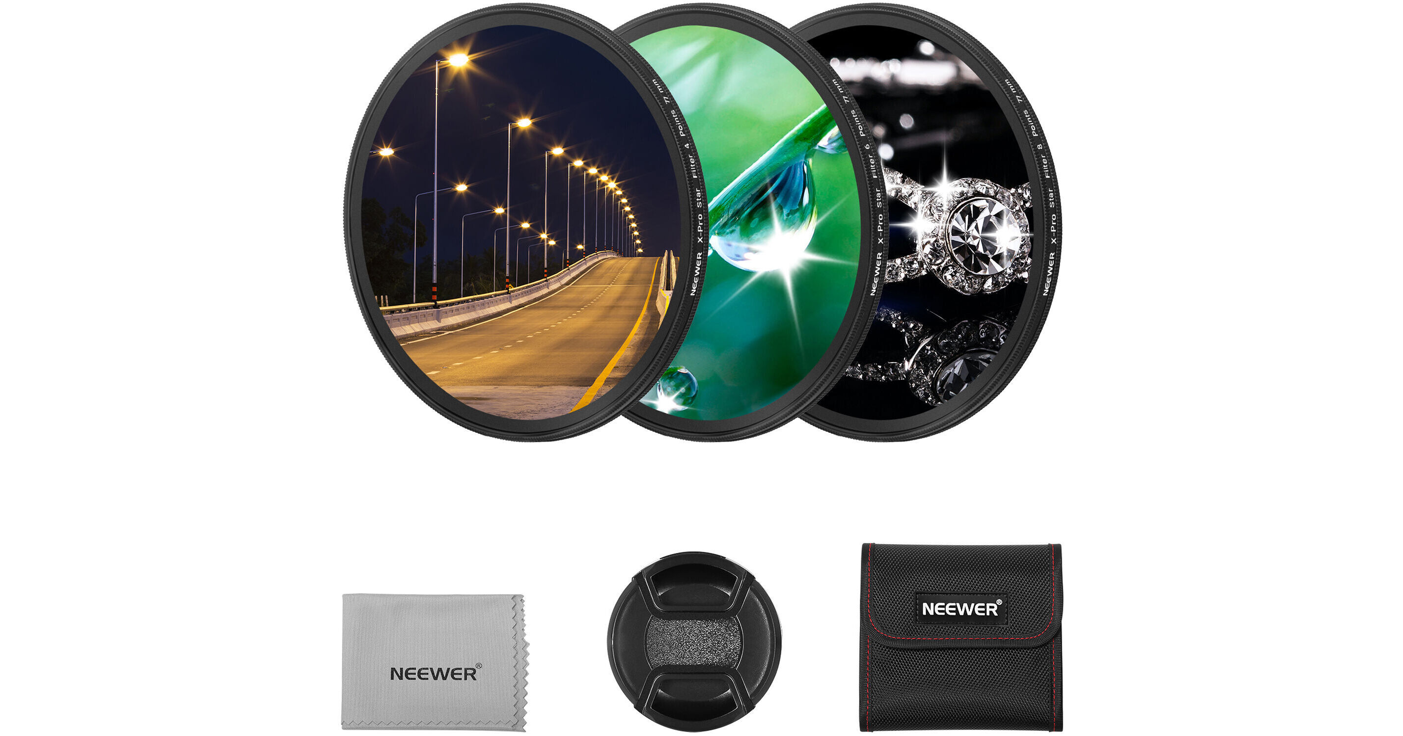 Neewer Star Filter Kit (77mm, 3-Piece) 66601600 B&H Photo Video