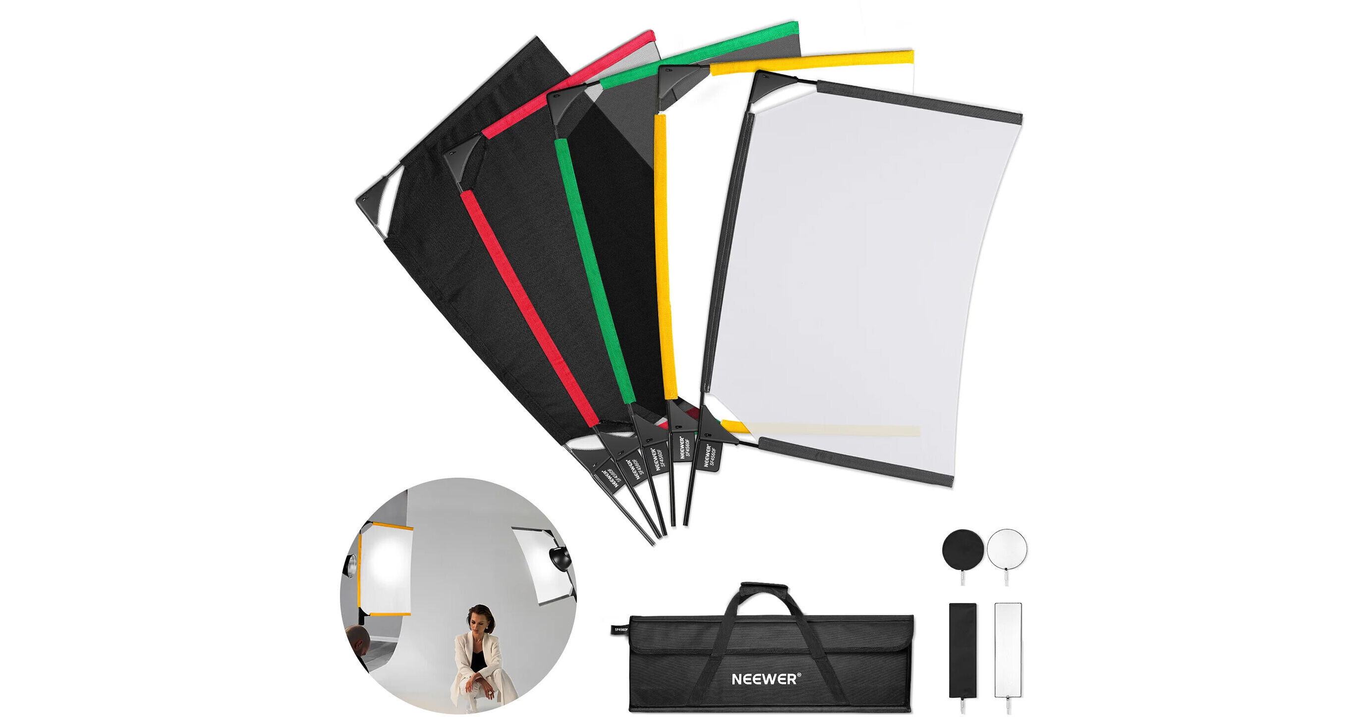 Neewer 5-in-1 Foldable Scrim Flag Kit (18 x 24") 66602827 B&H