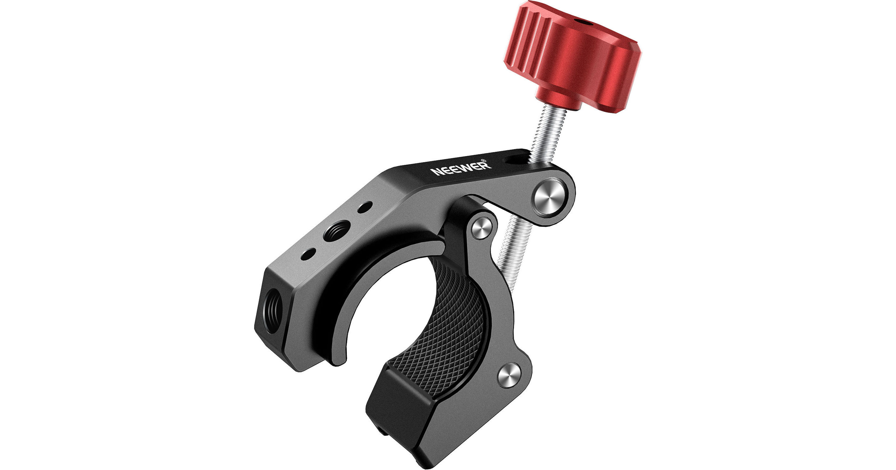 Neewer ST81 Super Clamp with Cold Shoe (Red Knob) 66602234 B&H
