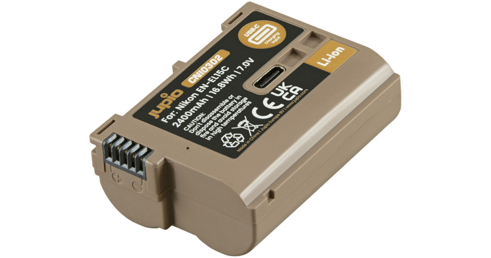 Jupio EN-EL15C Ultra C Battery with USB-C Port (2400mAh)