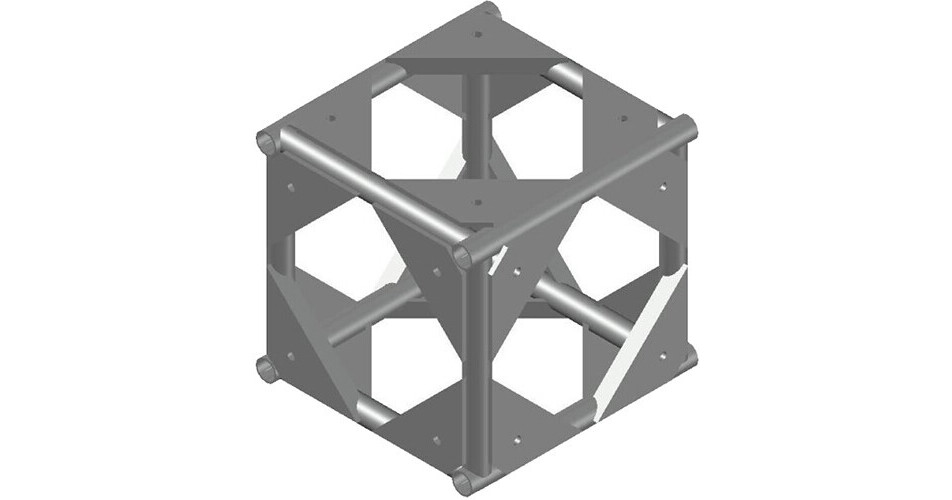 Global Truss 6-Way Corner Block for 20.5" Plated DT-GP20-BLOCK