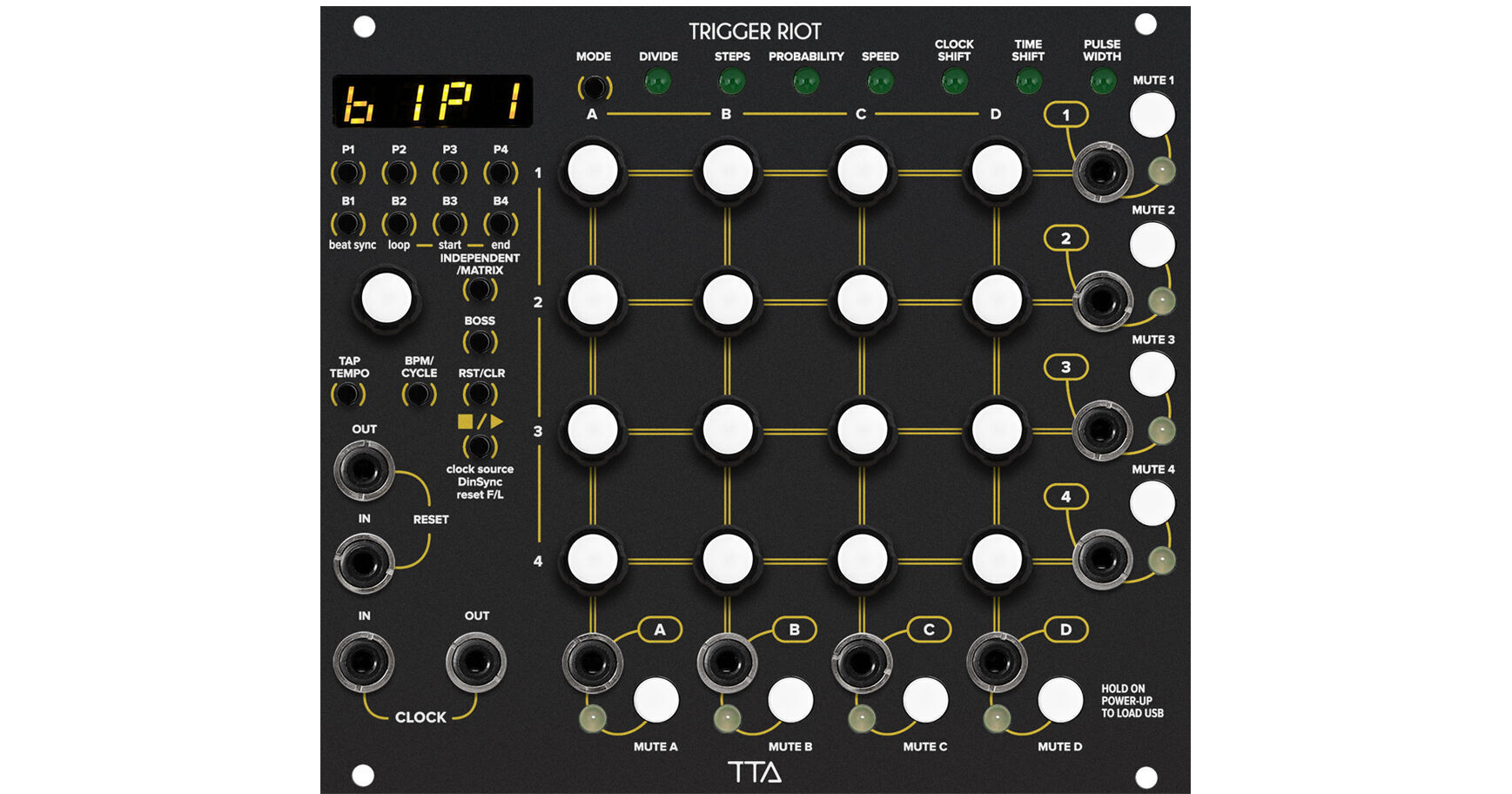 TipTop Audio Trigger Riot Sequencer Eurorack Module TR BK B&H