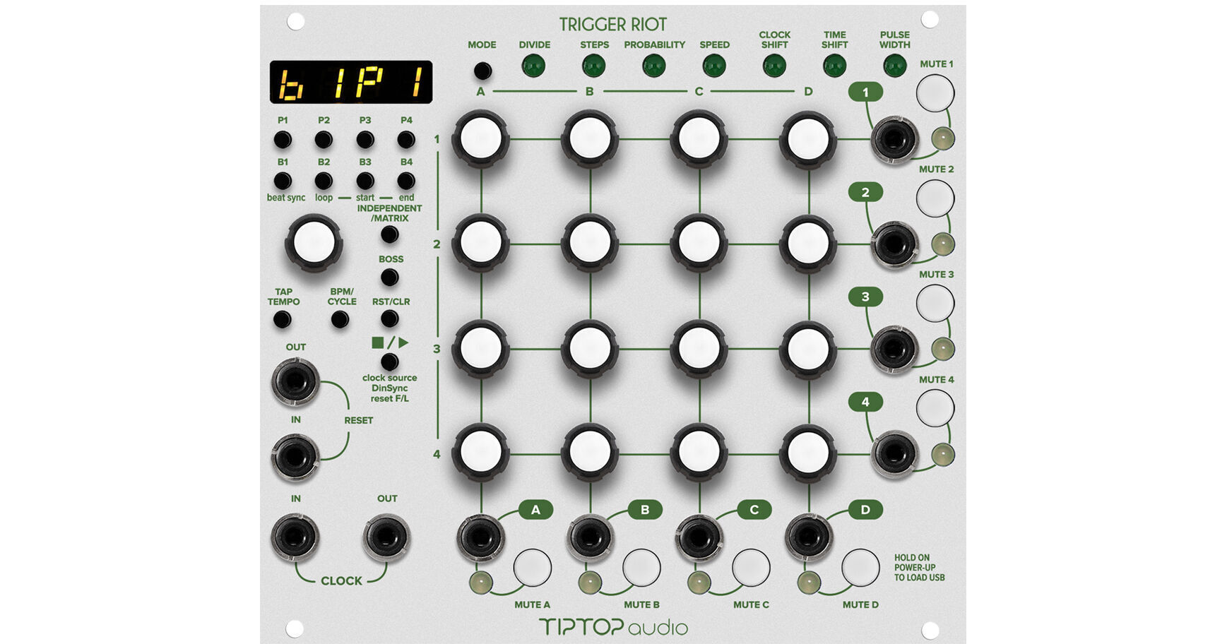 TipTop Audio Trigger Riot Sequencer Eurorack Module TR WH B&H