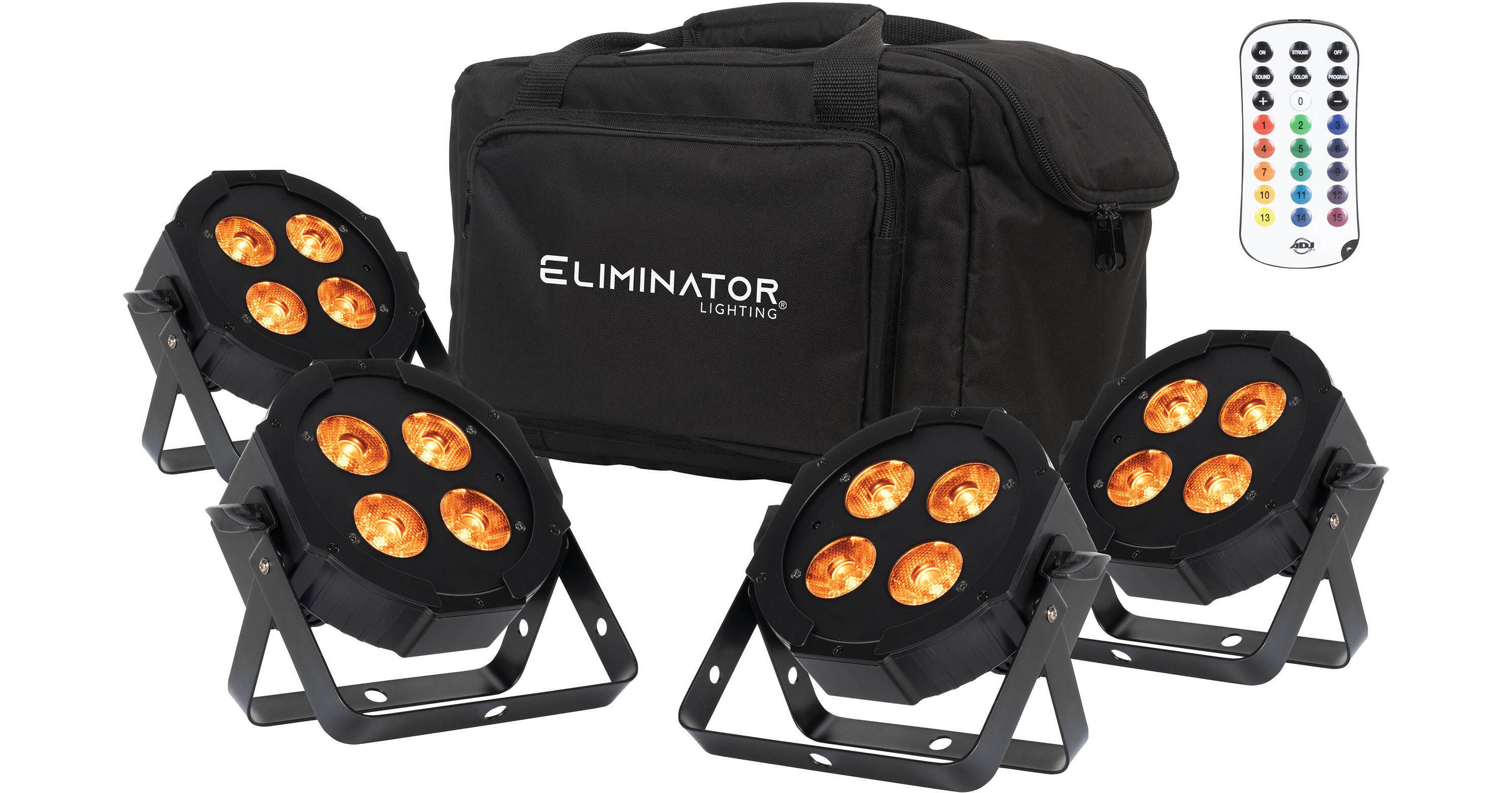 Eliminator Lighting Mega Hex L Pak4 RGBLA+UV MEGA FLAT HEX L