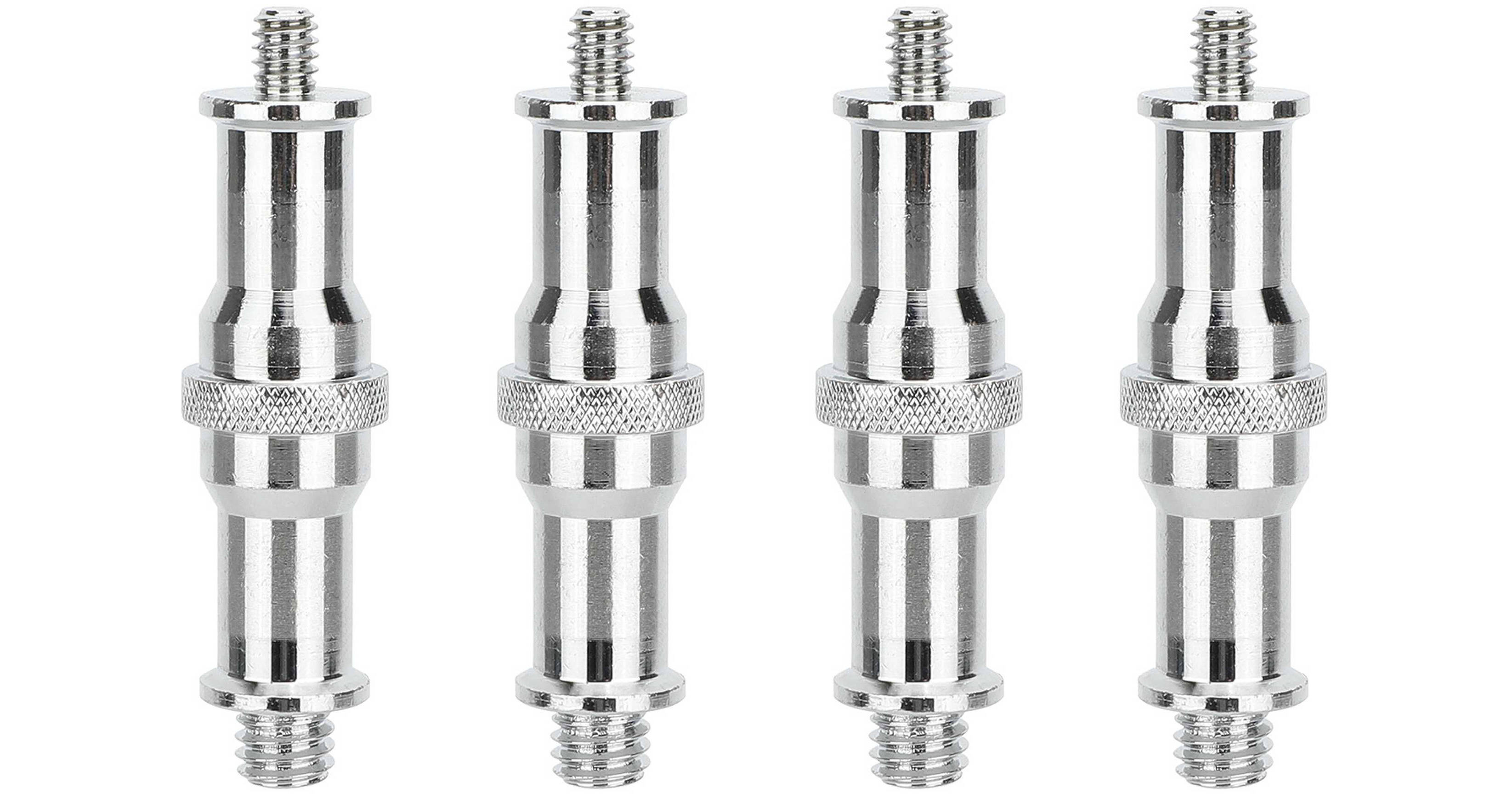 CAMVATE 1/4"-20 to 3/8"-16 Male Double-Ended Spigot (4-Pack)