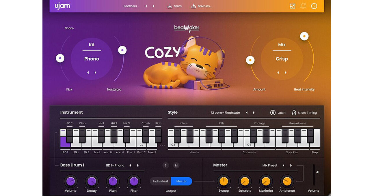 Ujam Cozy Lo-Fi Hip-Hop Beats Software BM-COZY B&H Photo Video