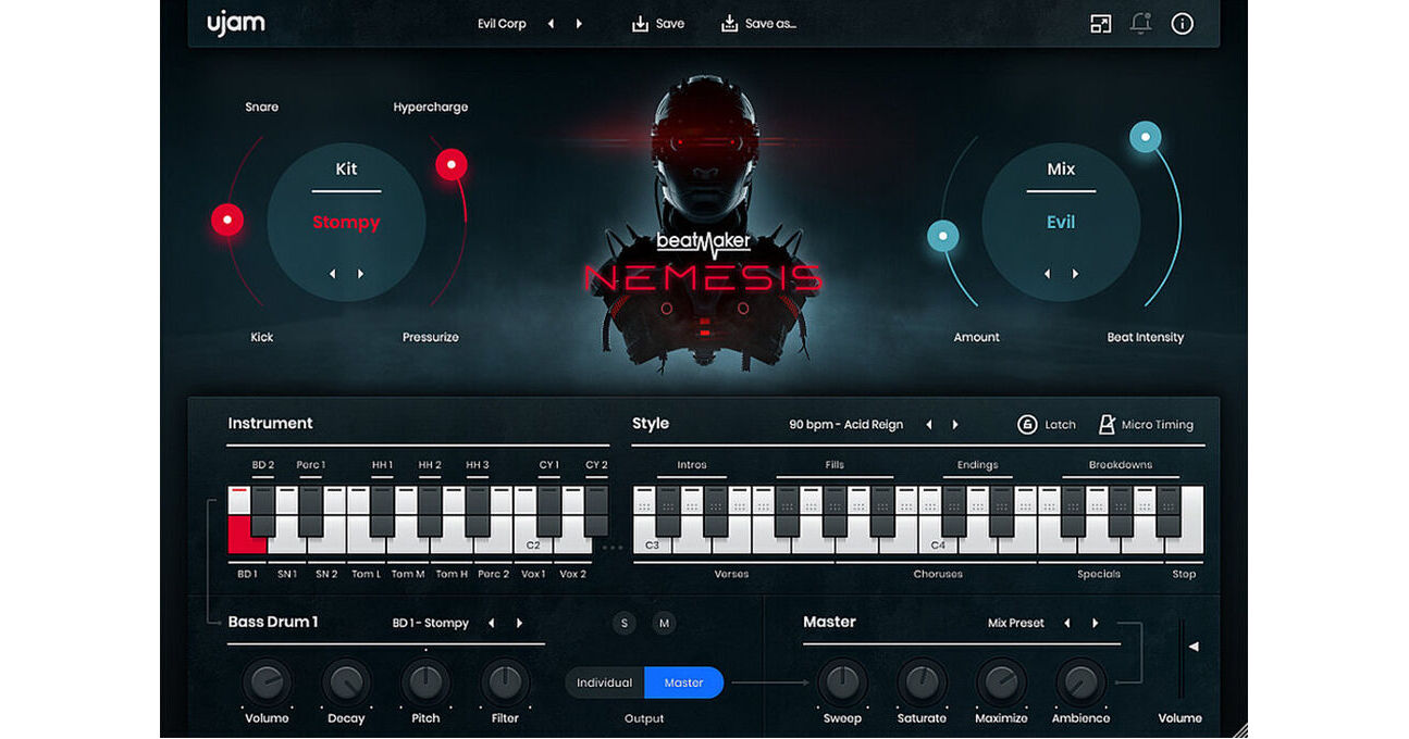 Ujam Beatmaker NEMESIS Drum Machine Plug-In BM-NEMESIS B&H Photo