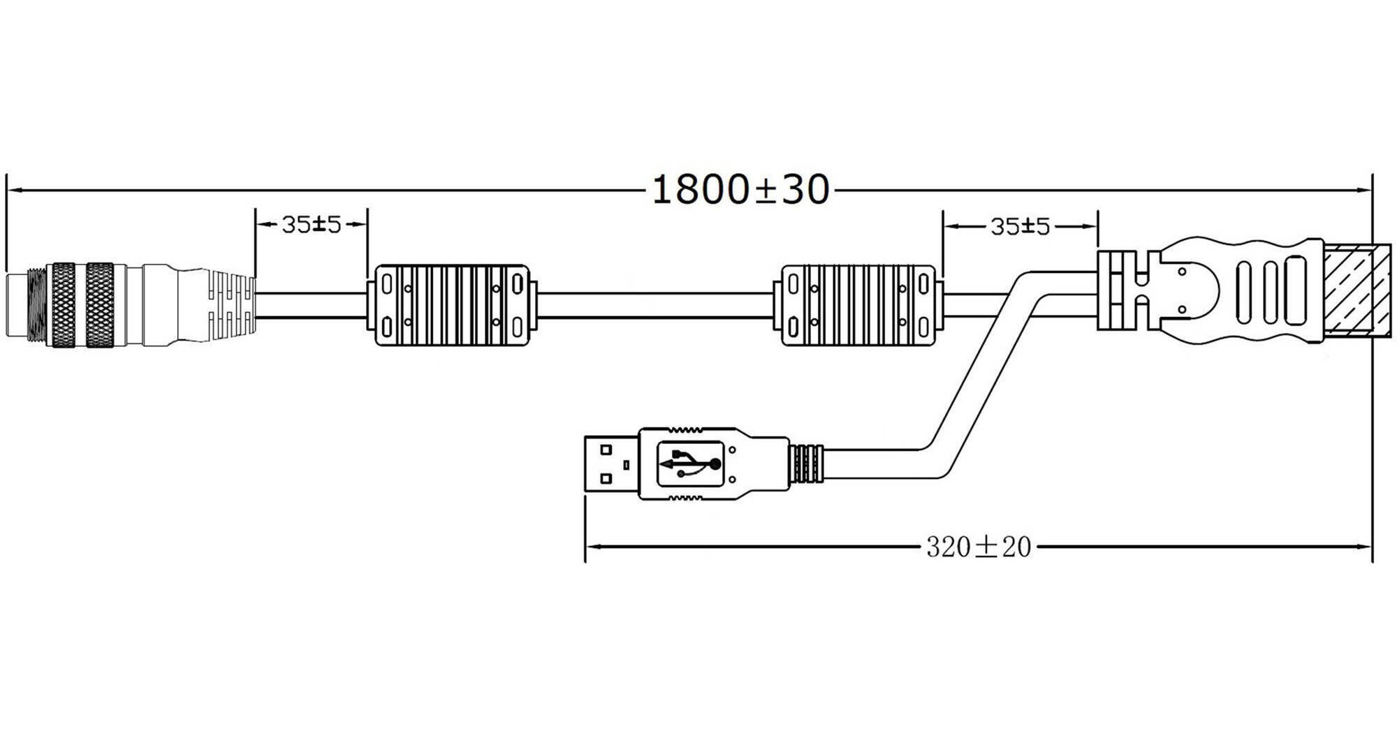 Xenarc M16 Proprietary to HDMI/USB Input Cable CABLE-M16-GNK B&H