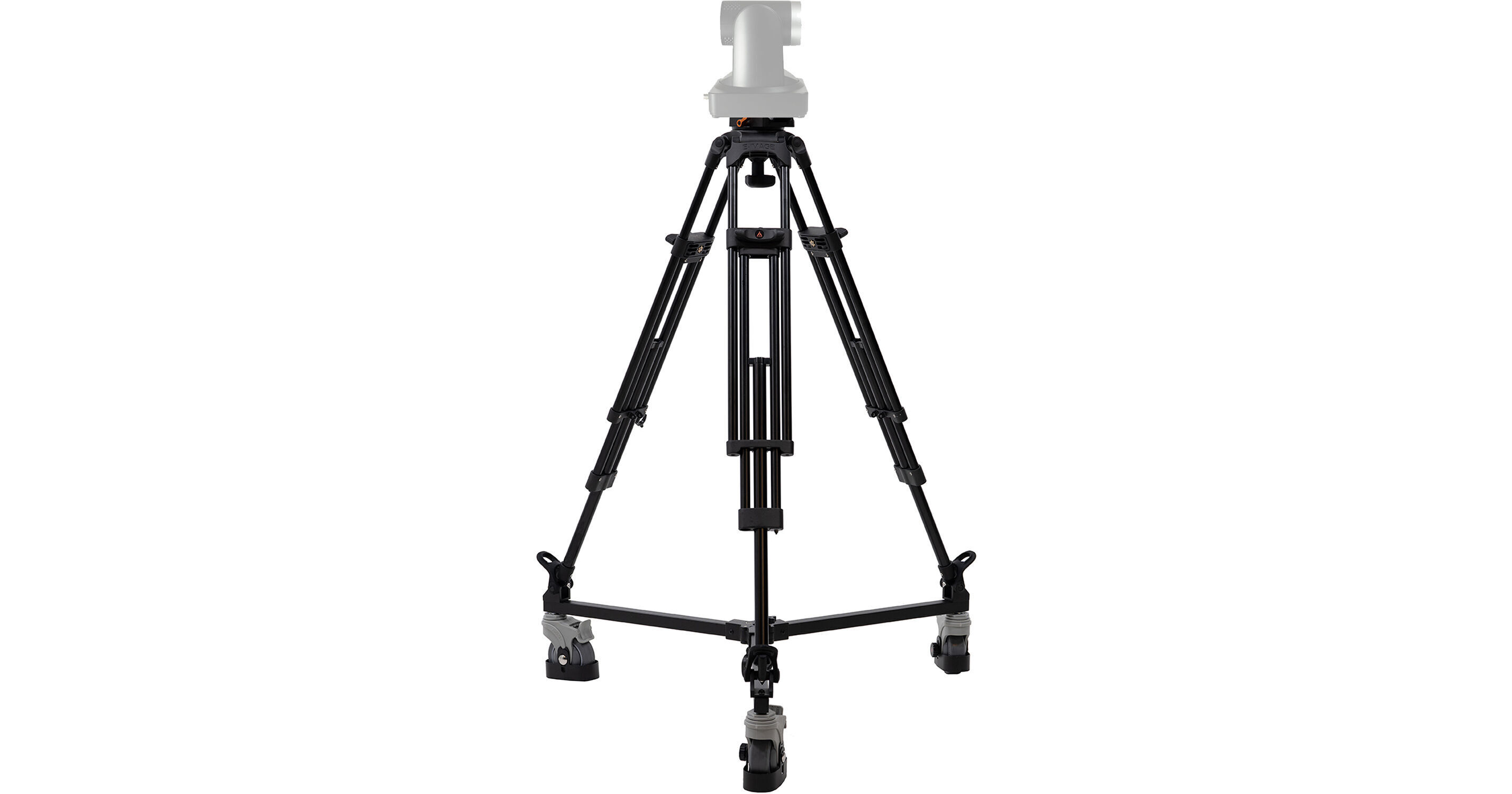 E-Image Aluminum PTZ Tripod with 100mm Flat Base, GA102D-PTZ B&H