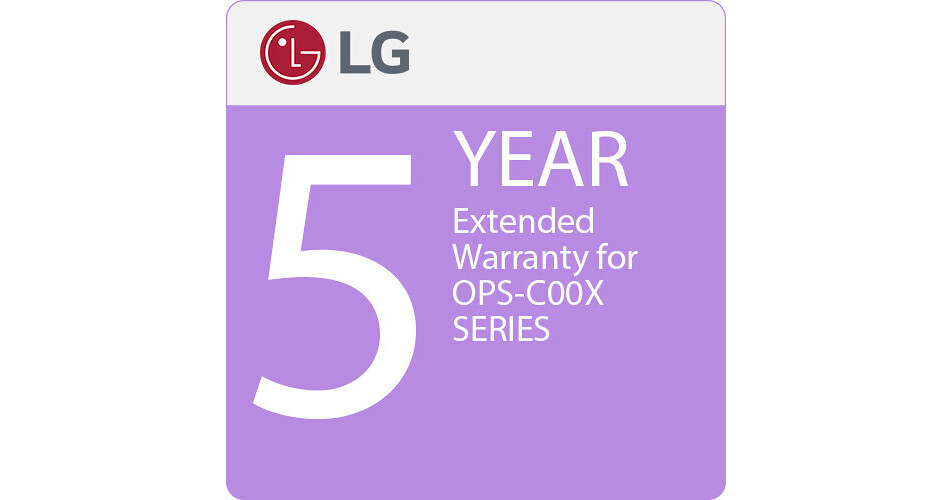LG 5-Year Extended Warranty for OPS-C00X SERIES LGOPSE20 B&H