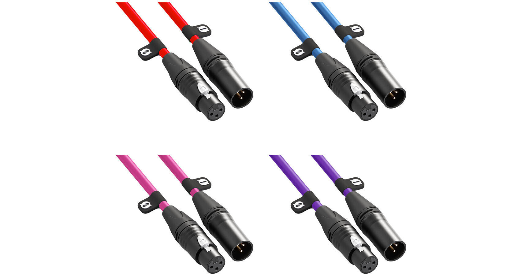 RODE XLR Male to XLR Female Cable (19.7', Red, Blue, Pink,