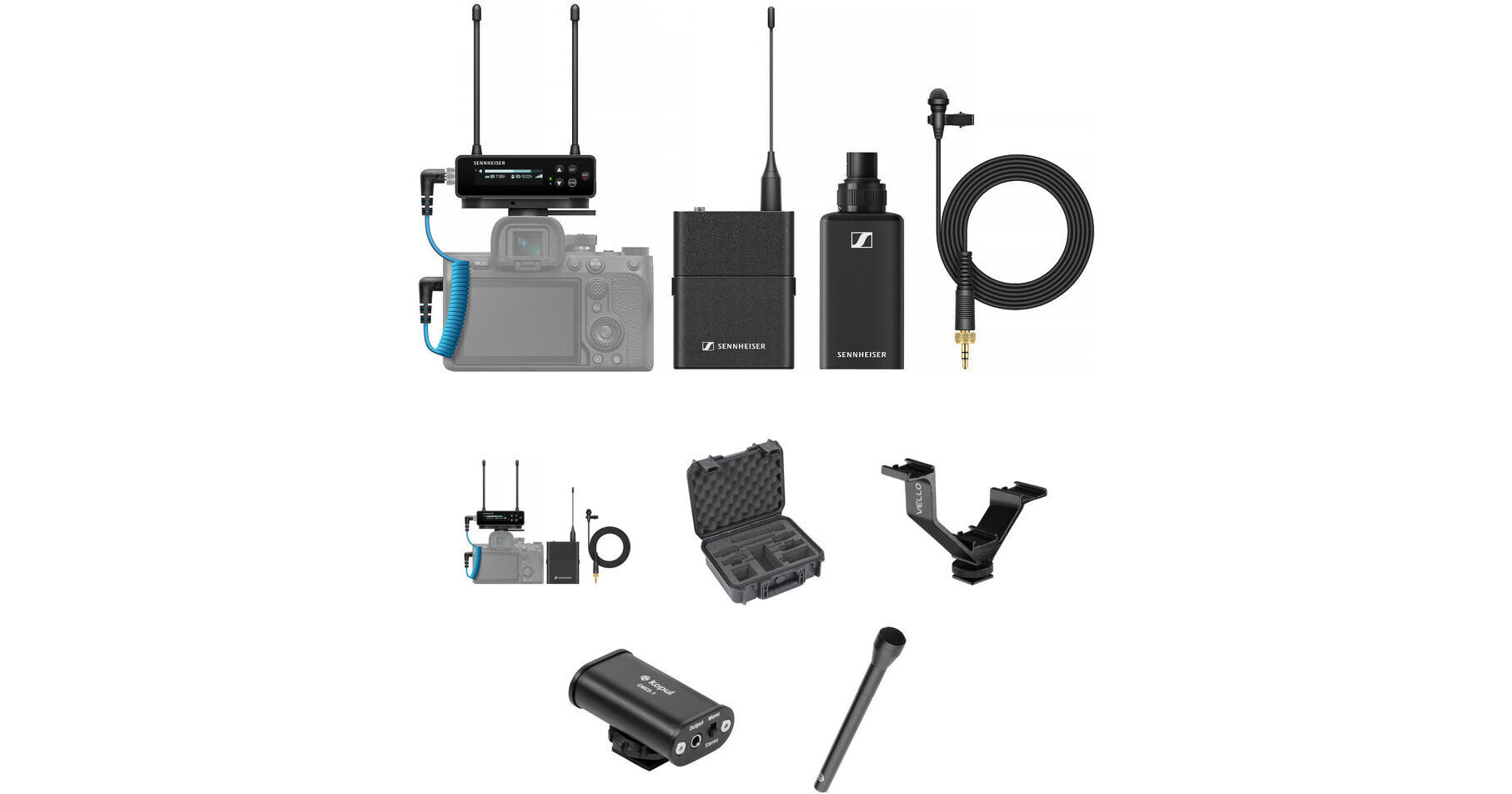 Sennheiser EW-DP Two-Person Camera-Mount Digital Wireless Combo