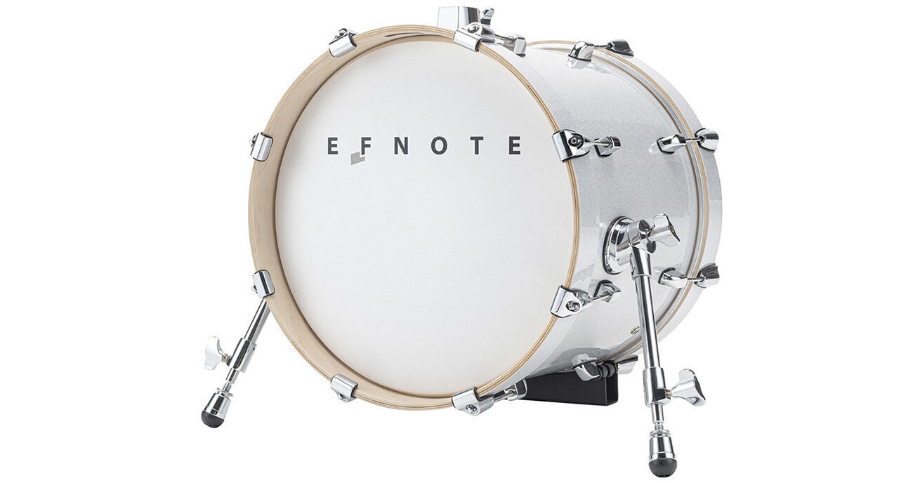 E F NOTE Electronic Kick Drum (16", White Sparkle) EFD-K1612-WS