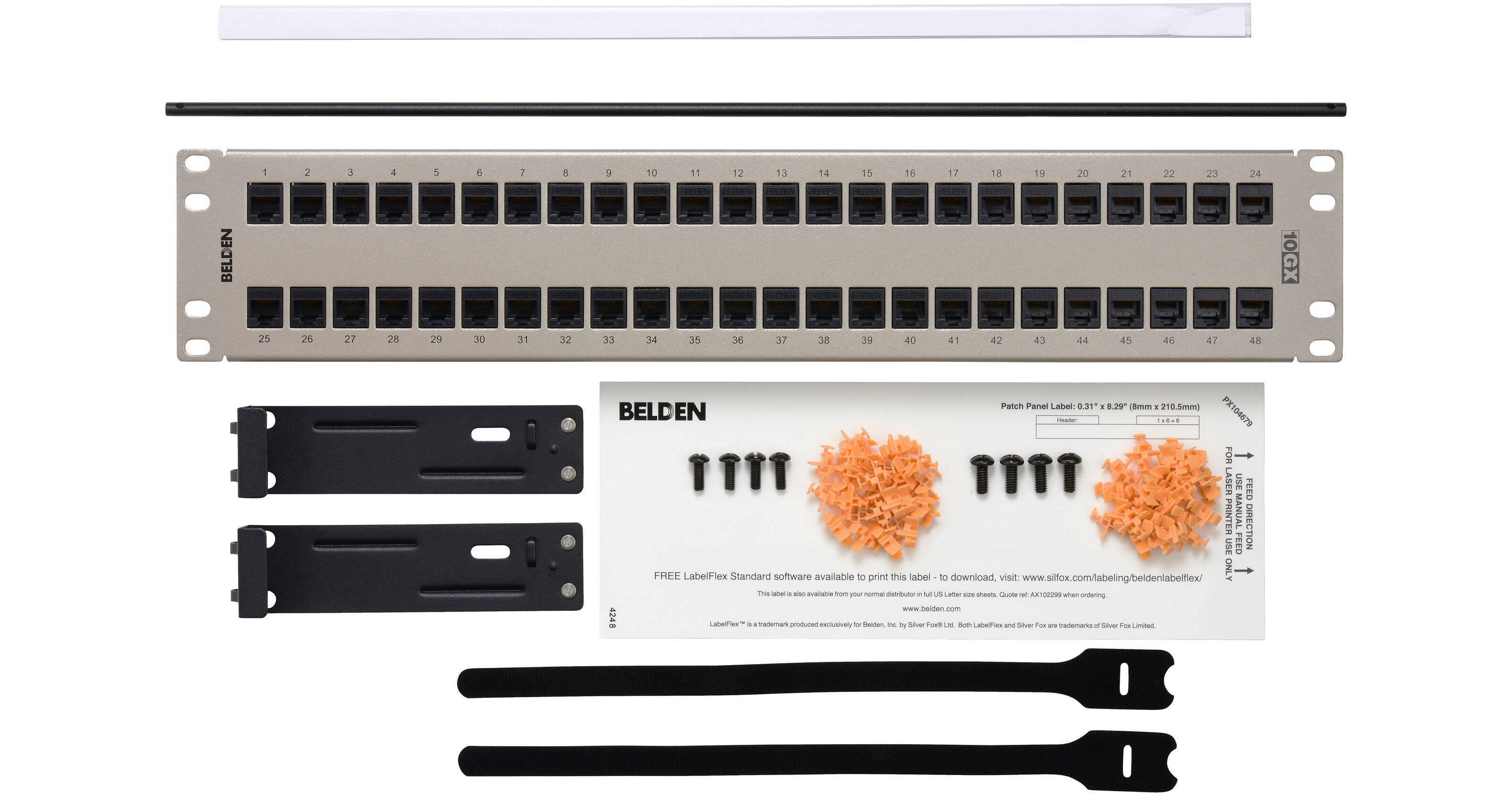 Belden 10GX KeyConnect 48-Port Patch Panel (Titanium) AX103256