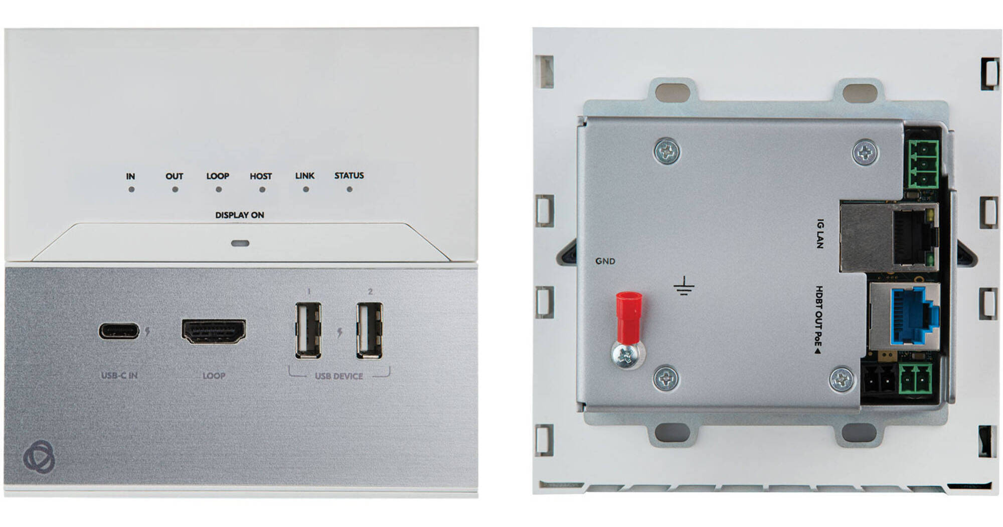 Kramer 4K60 4:4:4 USB-C Wallplate EXT3-C-WP-XR-T/US(W) B&H Photo