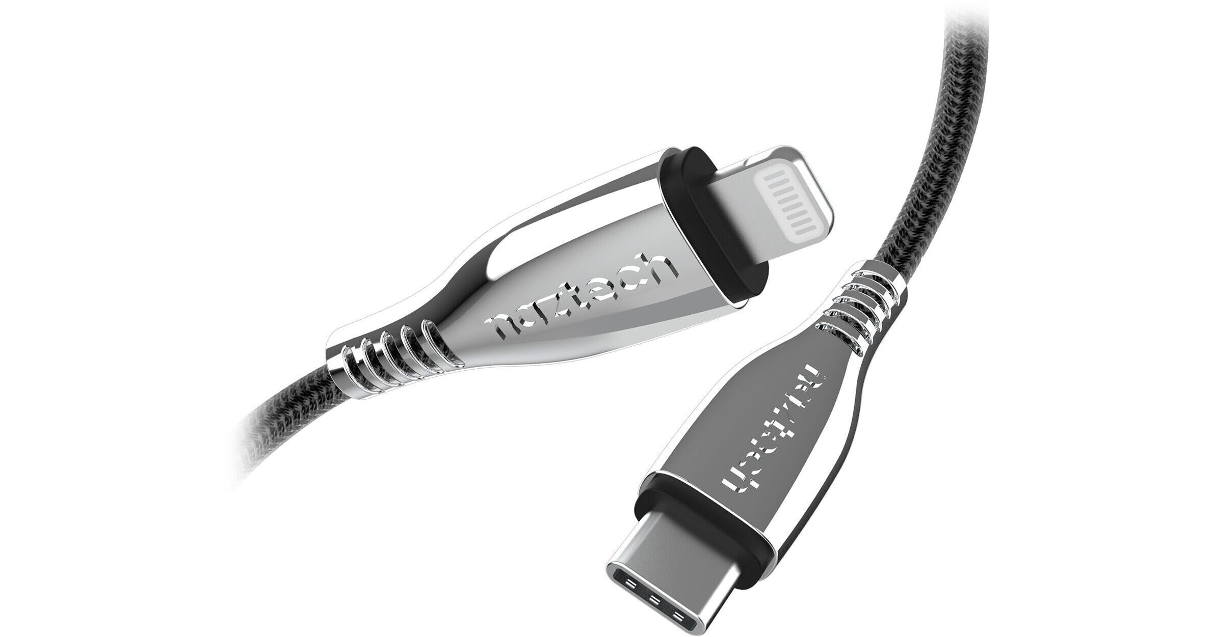 Naztech Titanium Lightning Cable (6', Black) 15497 B&H Photo