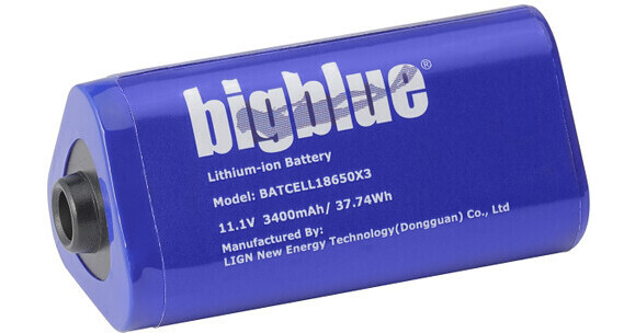 Bigblue Rechargeable Battery Cell 18650 x 3 BATCELL18650X3-B B&H