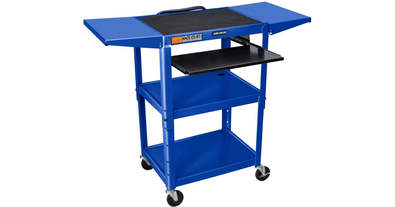 Luxor Adjustable-Height Steel Utility Cart UCMT1KBDL-RB B&H