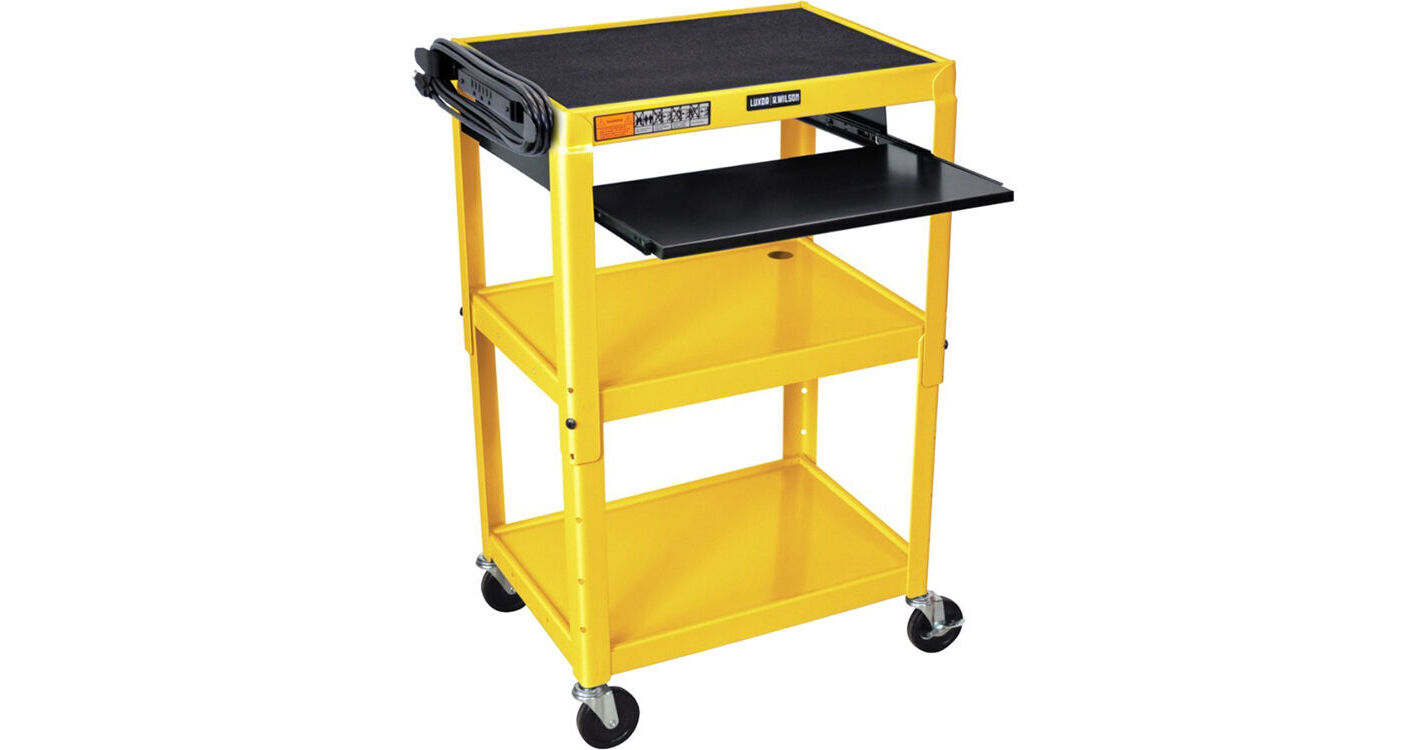 Luxor Adjustable-Height Steel Utility Cart UCMT1KB-YW B&H Photo