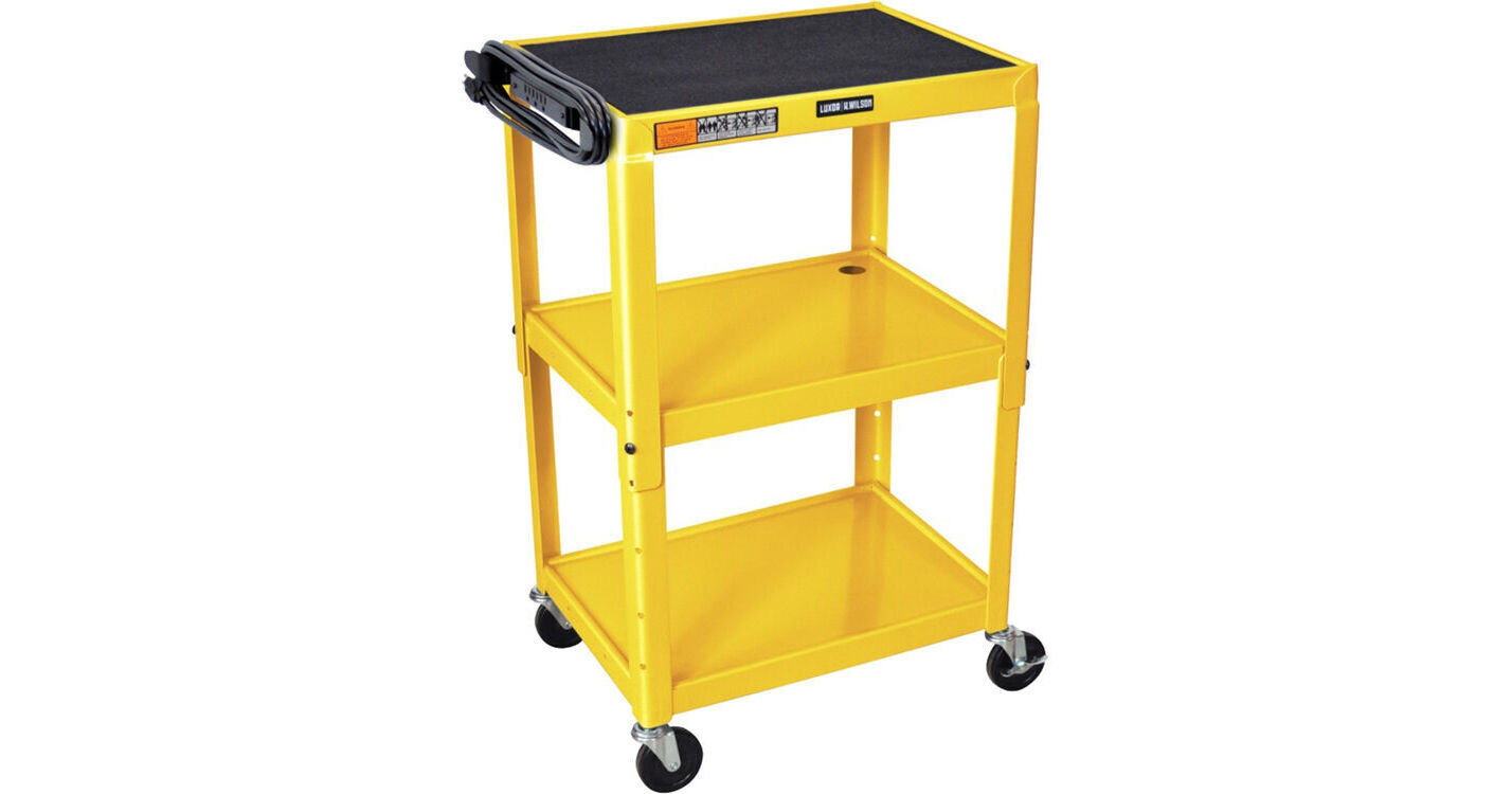 Luxor Adjustable-Height Steel Utility Cart (Yellow) UCMT1-YW B&H