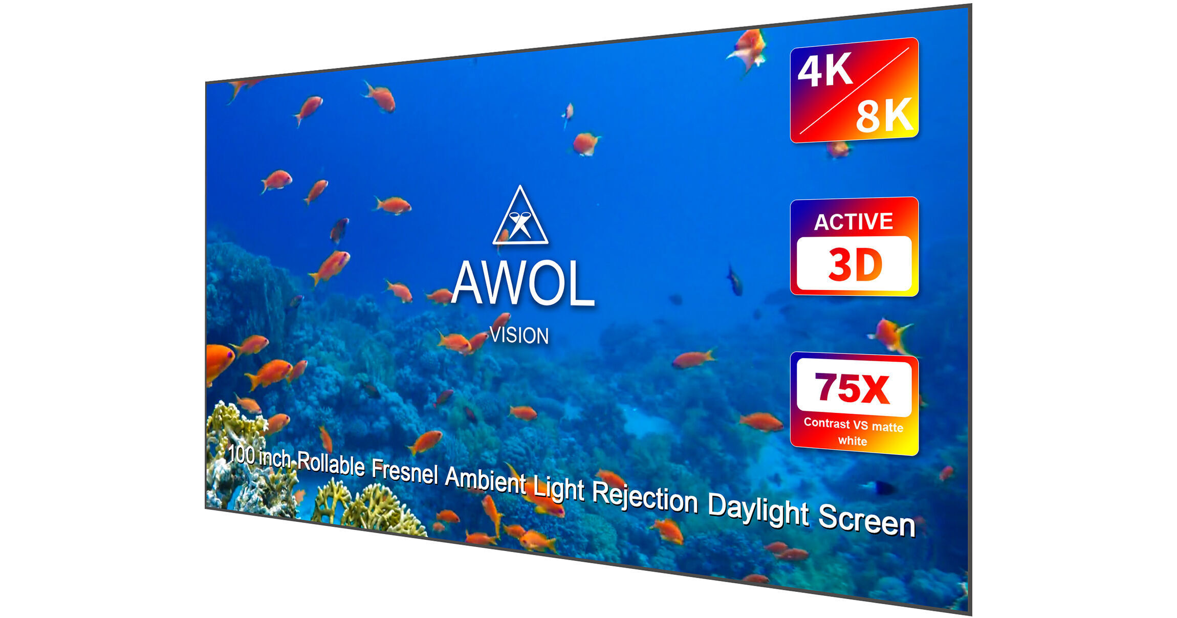 AWOL Vision ALR-D100 Daylight 49.8 x 88.0" ALR UST Fixed