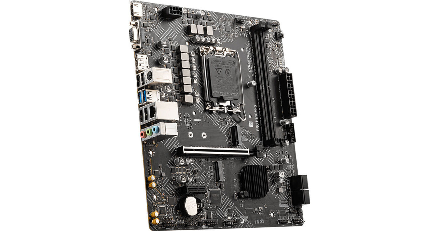 MSI PRO H610M-G LGA 1700 M-ATX Motherboard PRO H610M-G B&H Photo