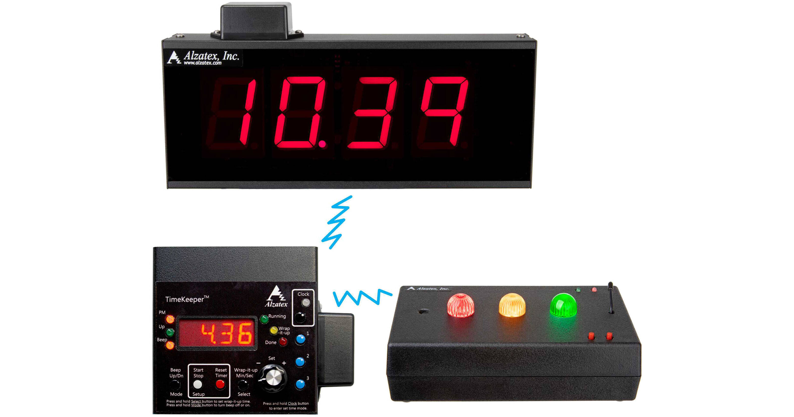 Alzatex Wireless Presentation Timer + LED Display + LED ALZM04B