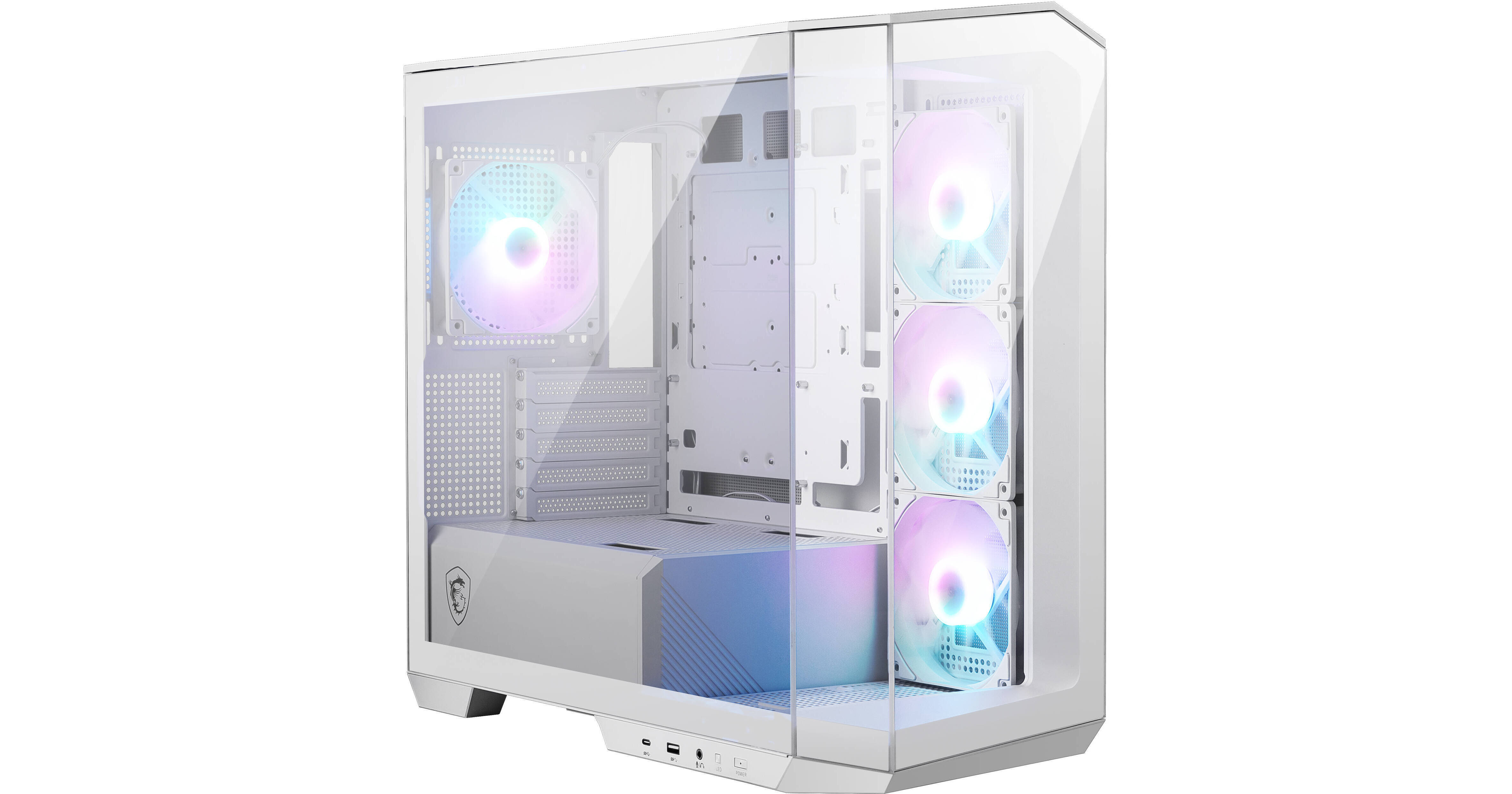 MSI MAG PANO M100R PZ Mid-Tower Computer Case PANOM100RPZWHT B&H