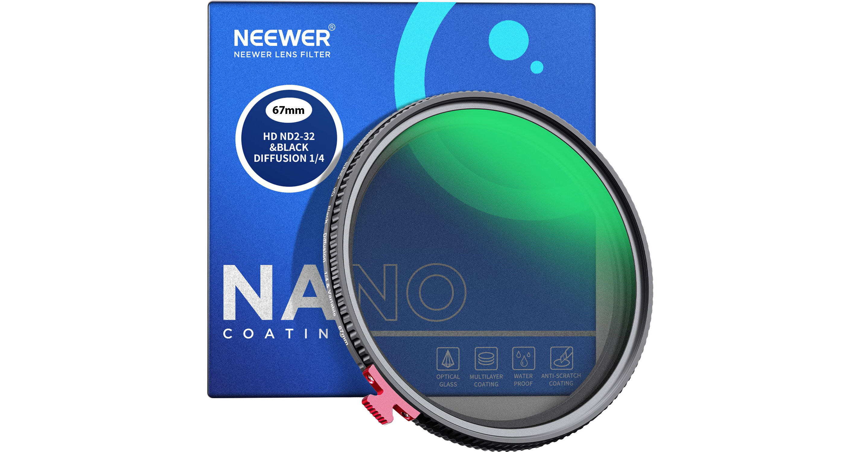 Neewer 2-in-1 Black Diffusion & ND2-ND32 Variable ND 66602554