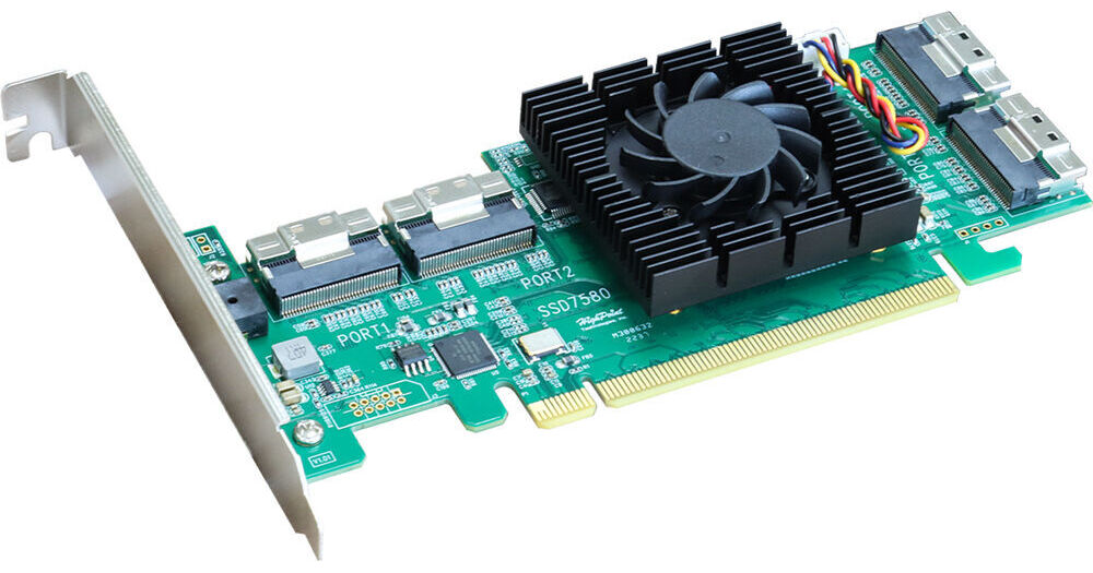HighPoint SSD7580C 8-Channel U.2 NVMe RAID PCIe 4.0 x16 SSD7580C