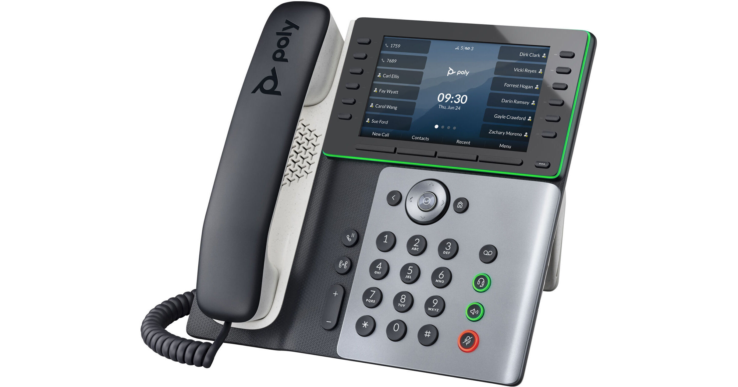 Poly Edge E550 IP Desk Phone with Power Adapter 89B57AA#ABA B&H
