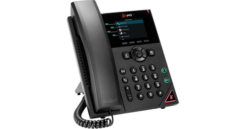 Poly VVX 250 4-Line IP Desk Phone 89B62AA#AC3 B&H Photo Video